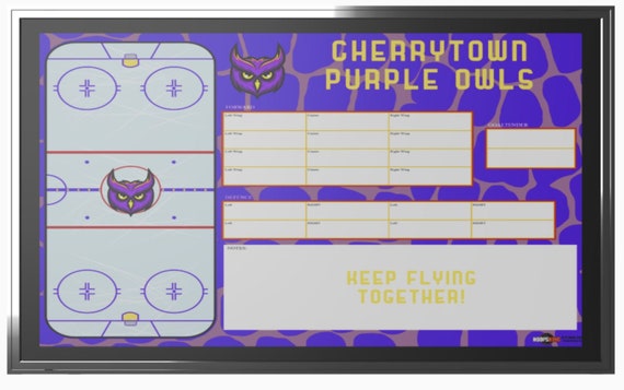 Custom Hockey Locker Room Whiteboard wall Hockey Board - Etsy