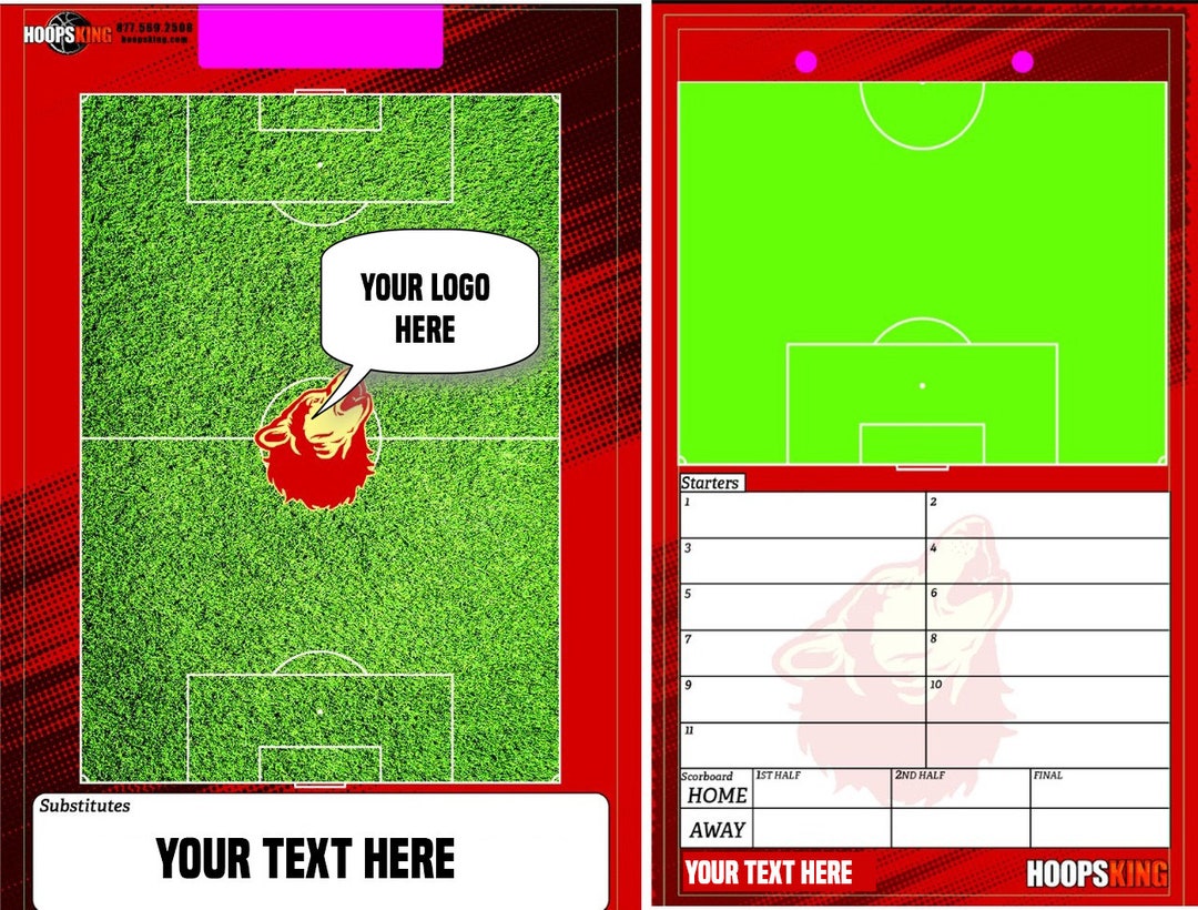 Custom Board, Soccer Board, Dry Erase Board, Coaching Board, Soccer ...
