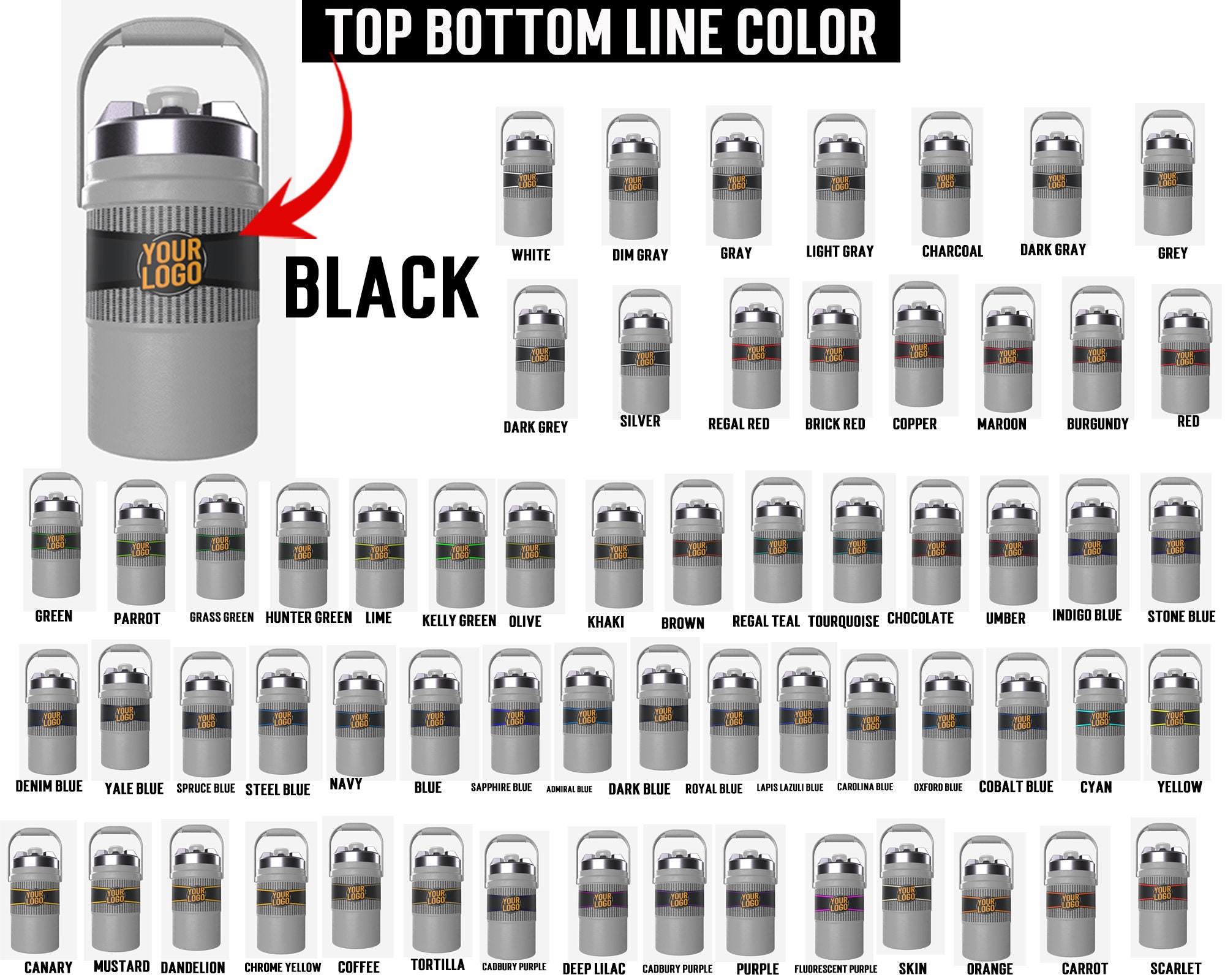 1/2 Gallon Custom Team Sideline Water Cooler, Sporting Event, Picnic ...