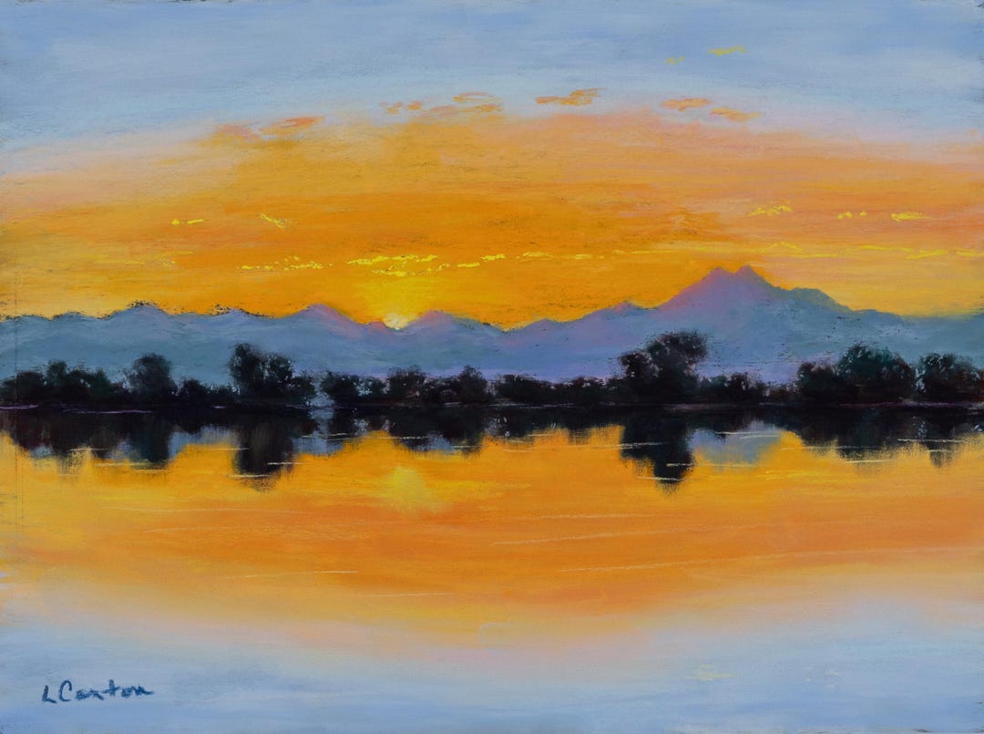 Original Pastel Painting/"golden Hour"/ 9x12 - Etsy