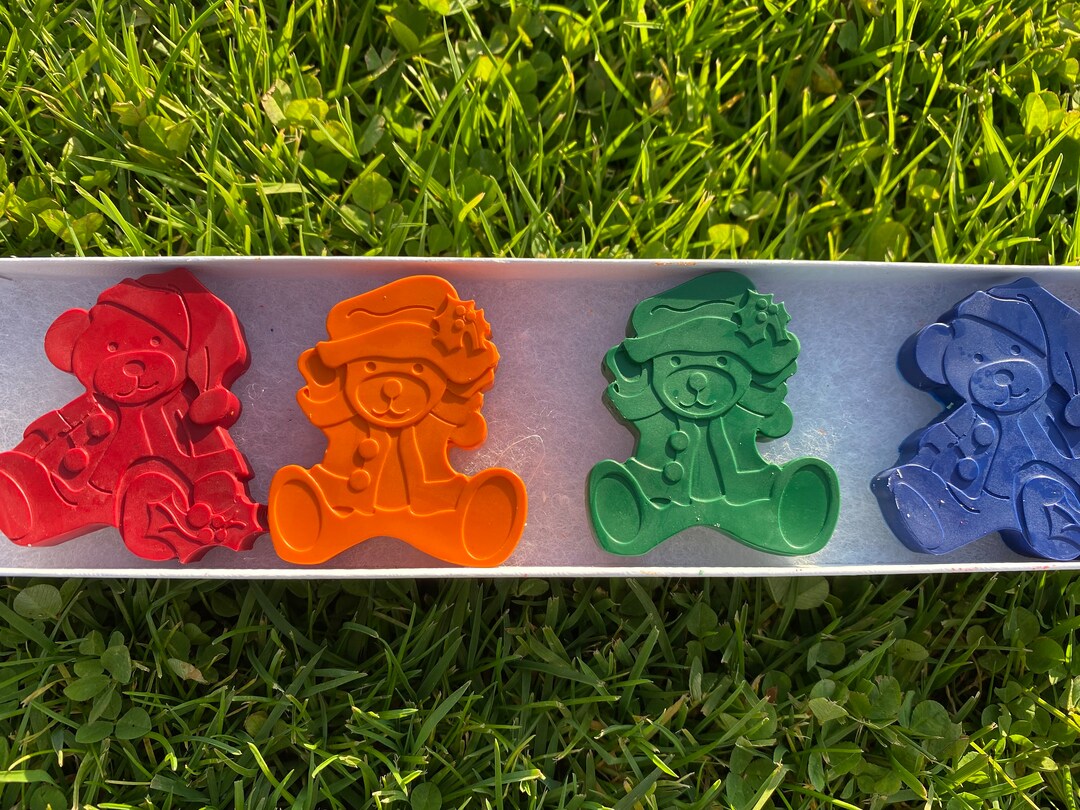 Christmas Teddy Bear Crayons - Etsy
