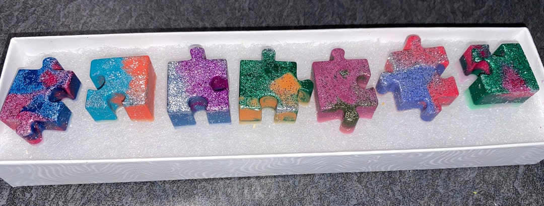 Puzzle Piece Crayons - Etsy