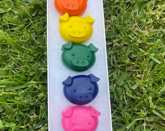 Sheep Themed Coloring Party Favors , Personalized Crayons, Lamb Crayons ...