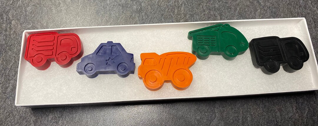 Transportation Crayons, Police Car, Dump Truck, Garbage Truck ...