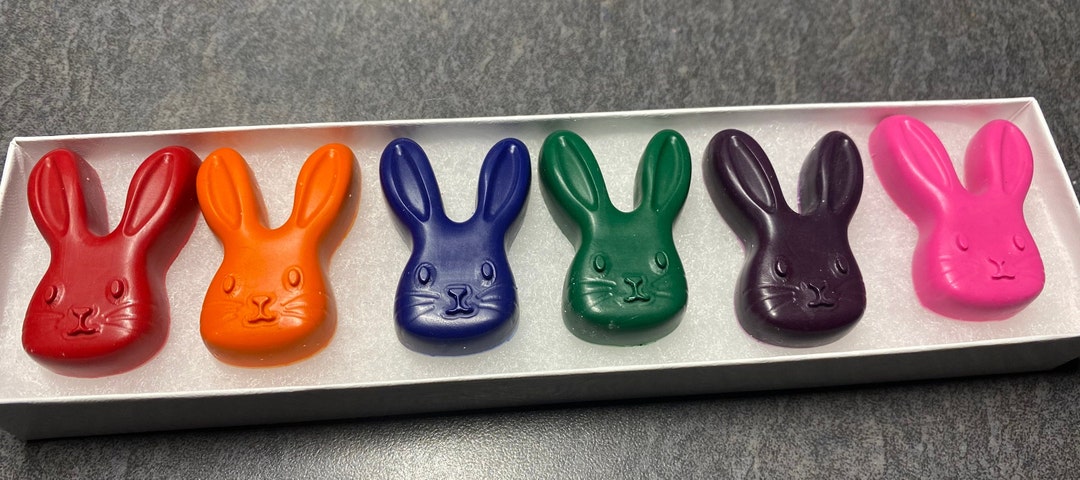 Bunny Crayons, Easter Bunny Crayons Party Favors Shaped Crayons Easter ...