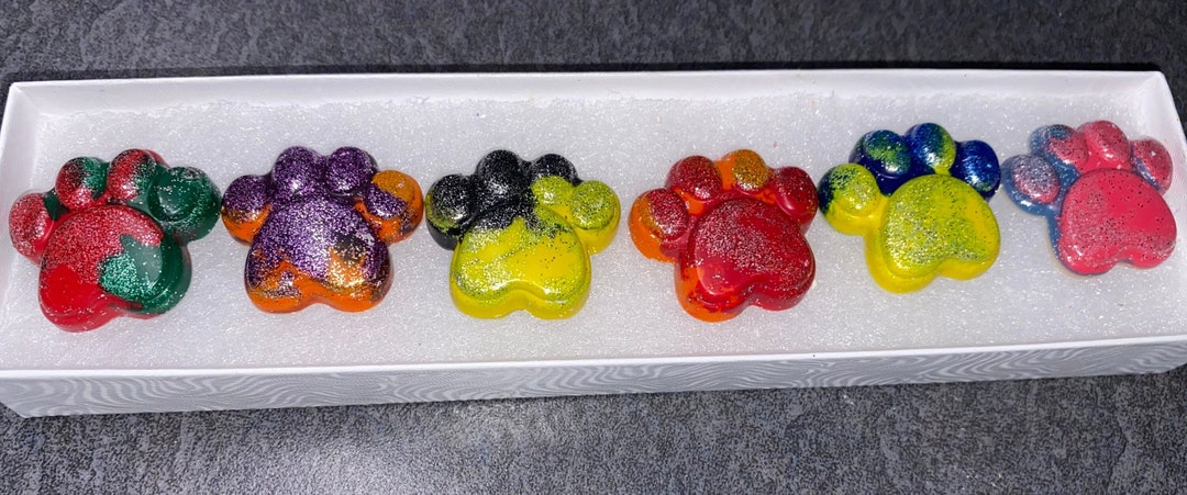 Paw Print Shaped Crayons, Puppy Birthday Party Favor, Gifts for Kids - Etsy