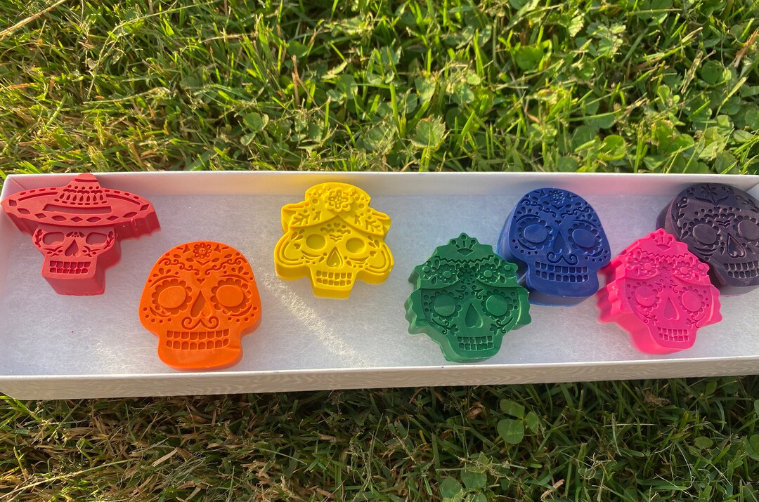 Sugar Skull Crayons, Day of the Dead Crayons, All Souls Day Crayons,día ...