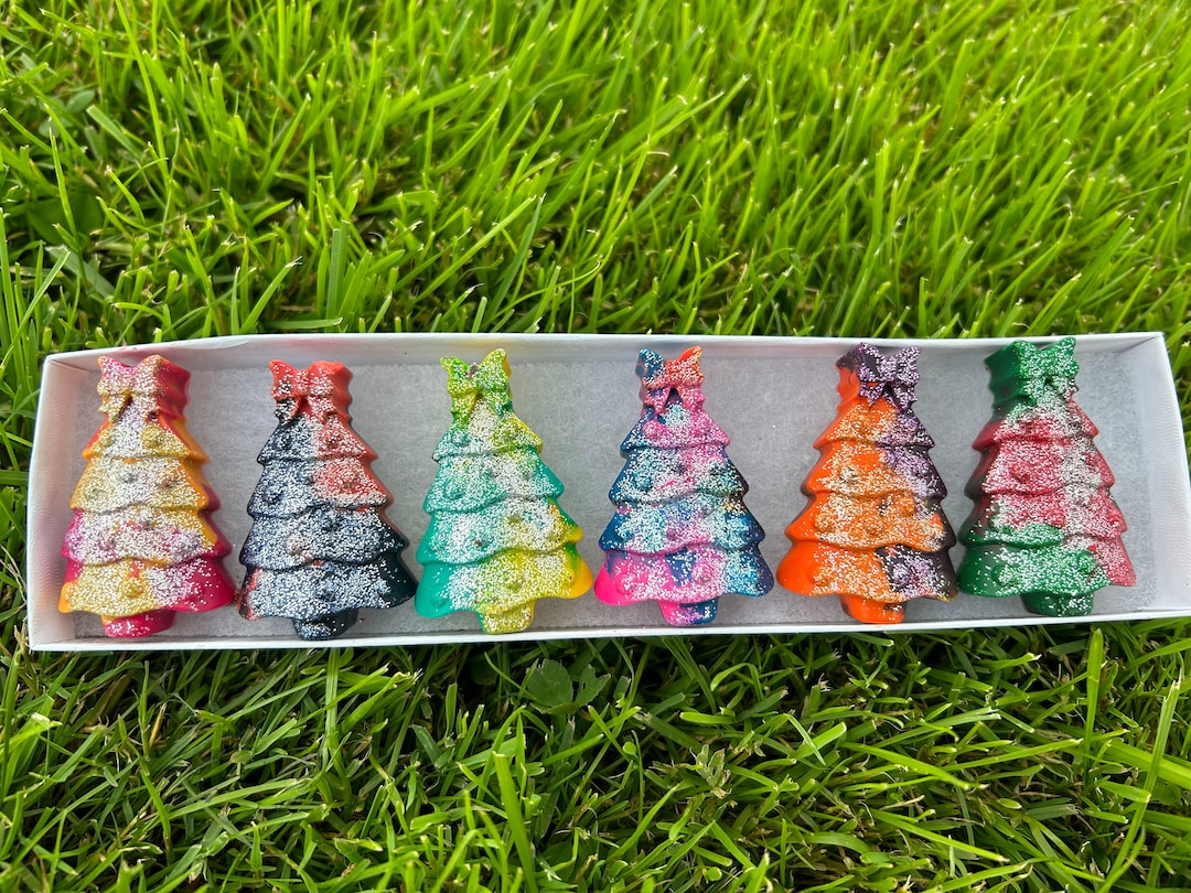 Festive Christmas Tree Crayons - Vibrant Colors for Holiday Art - Etsy