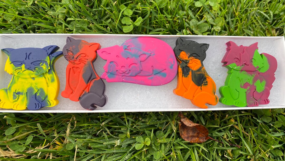 Cat Crayons - Etsy