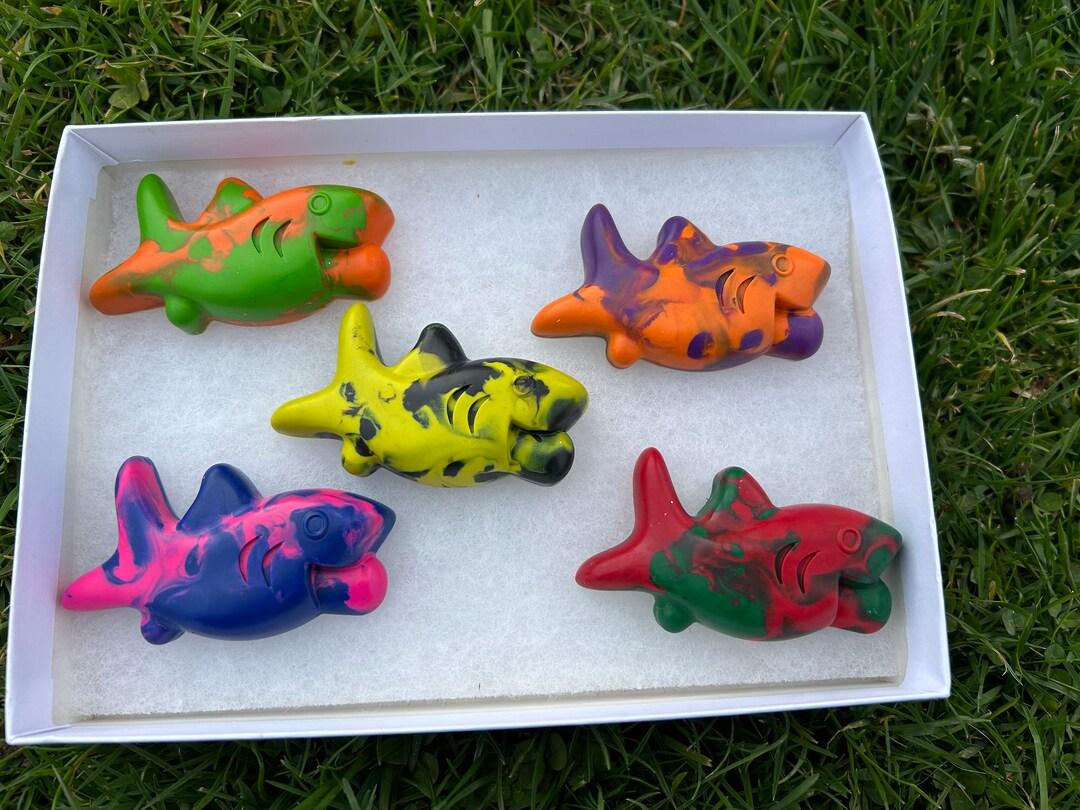 Shark Crayons - Etsy