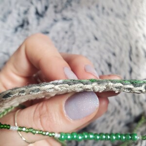 Hand Embroidered Beaded Strand Bracelet Shamrock Luck of the Irish ...