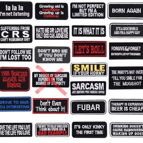 Funny Iron on Patch - Etsy