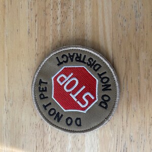 Embroidered Do Not Pet STOP Do Not Distract Patch Harness Pet Dog Patch ...