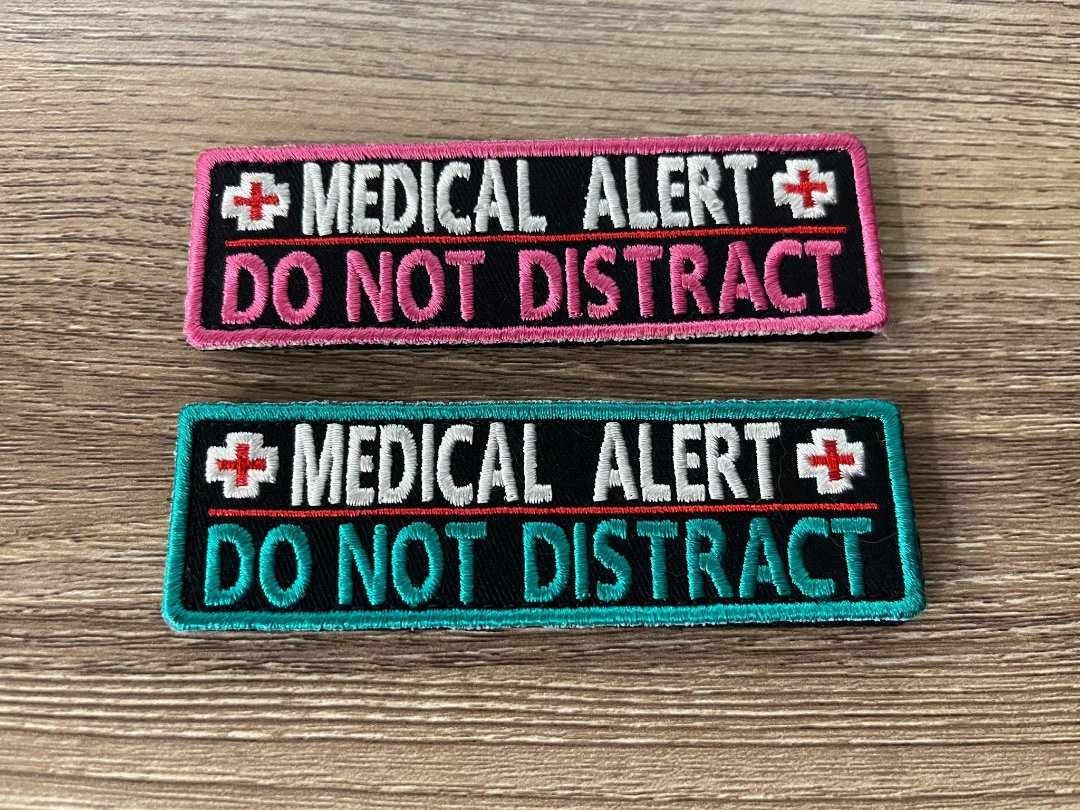 Embroidered Medical Alert Do Not Distract Patch Tactical Pet Emblem Pet ...