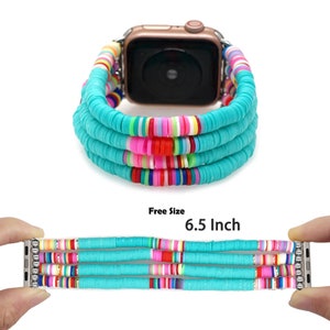 Luxury Beaded Soft Women Strap Boho Beaded for Apple Watch - Etsy