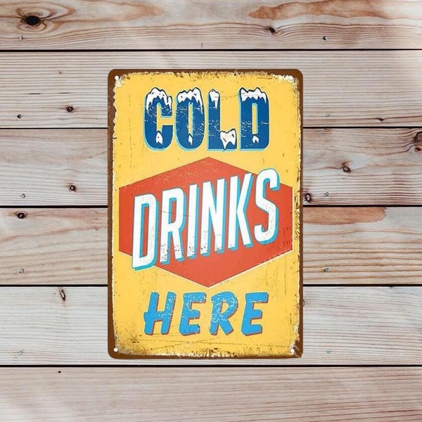 Cold Drinks Sign - Etsy