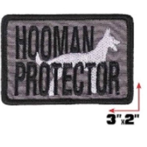 Embroidered Hooman Protector Patch Harness Pet Patch Dog in Training ...