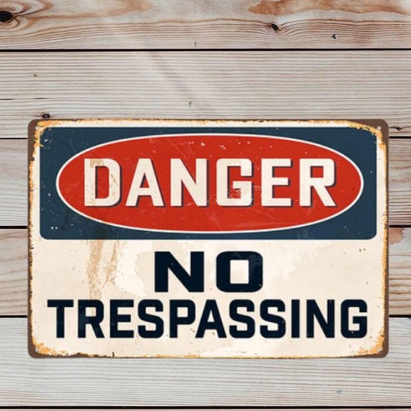 Vintage Warning Sign - Etsy