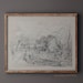 Landscape Charcoal Drawing - Vintage Fine Art Print - Antique ...