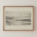 Vintage Seascape Drawing Charcoal Coastal Print Antique Beach Sketch ...