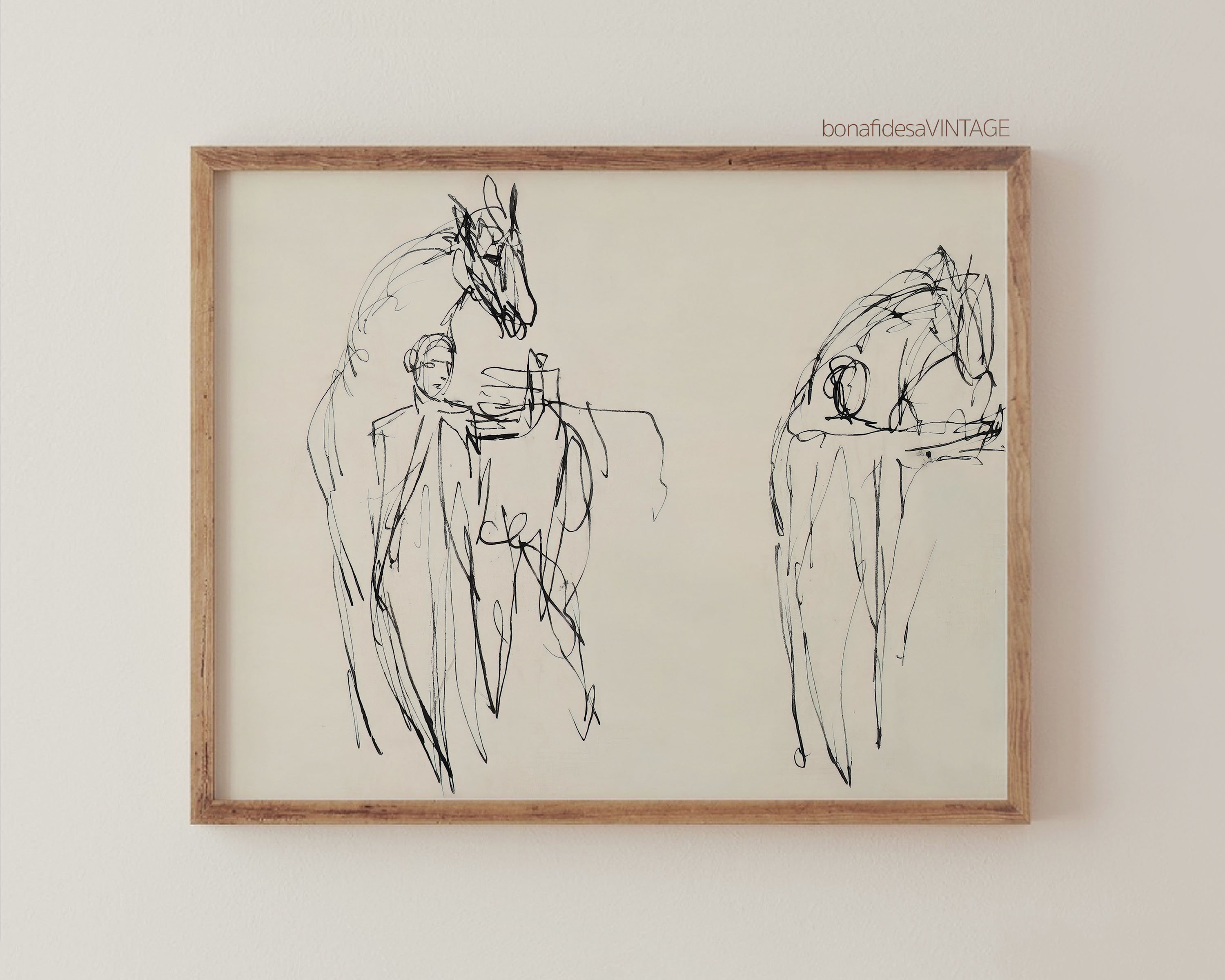 Antique Ink Figure Sketch Contemporary Minimalist Art Downloadable ...