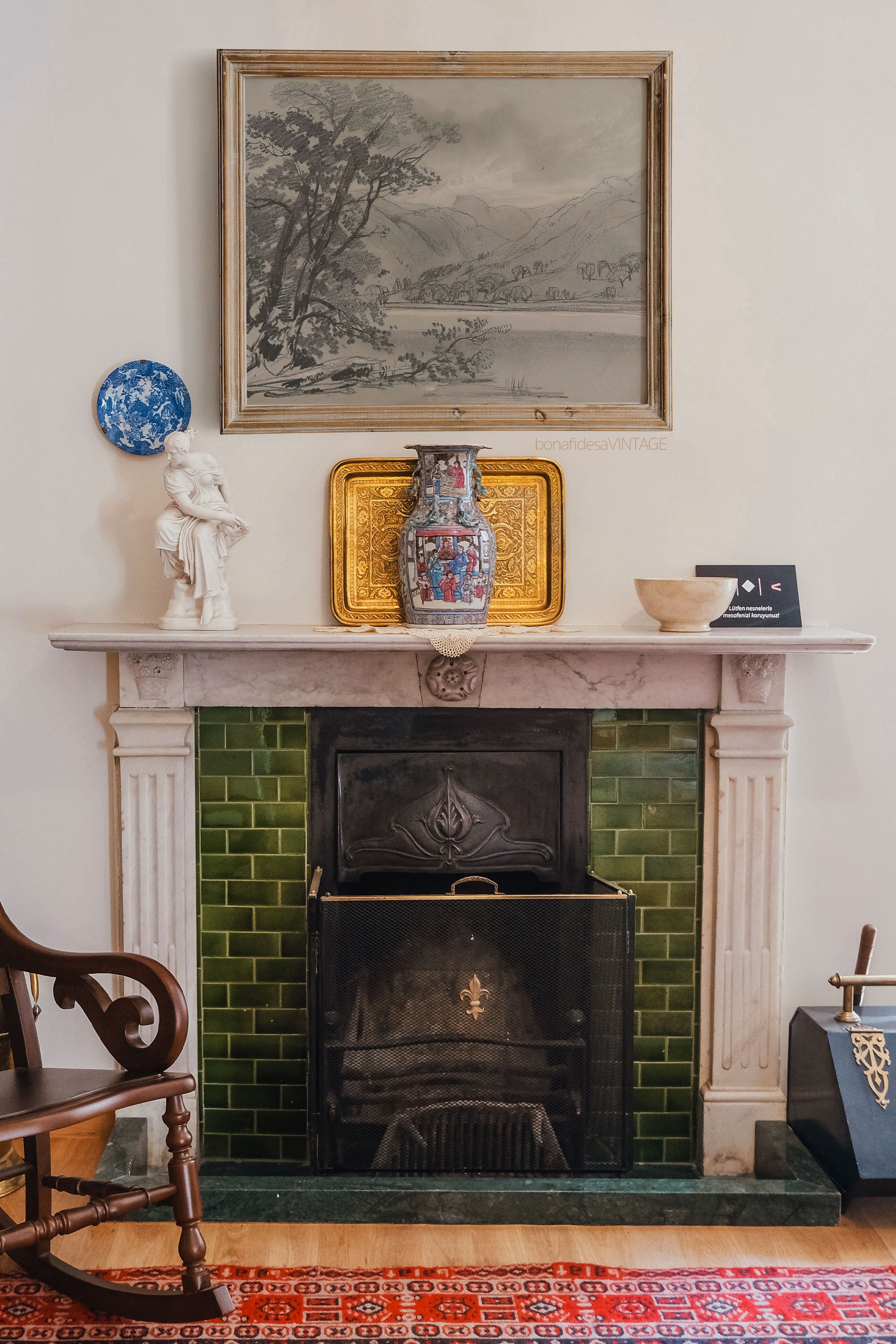 Gray Landscape Sketch, Vintage Graphite Drawing, Antique Landscape Art ...