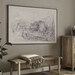 Landscape Charcoal Drawing - Vintage Fine Art Print - Antique ...