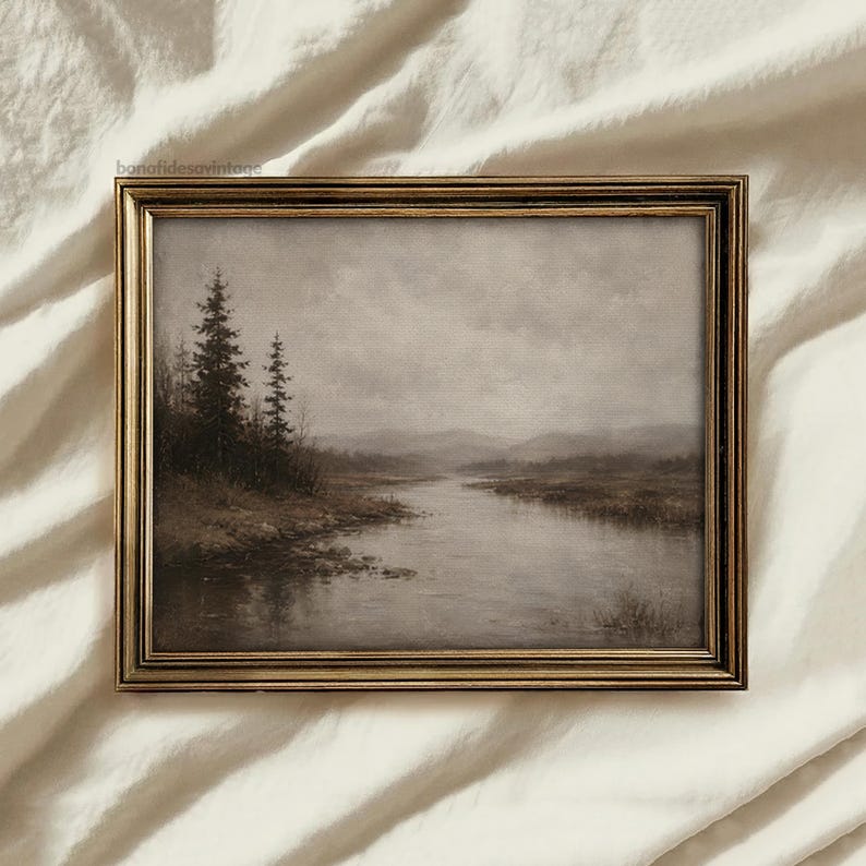 Vintage Landscape River Print (digital Download) - Etsy UK