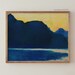 Lake Landscape Art in Watercolor, Water Sunset Print, Forest Lake ...