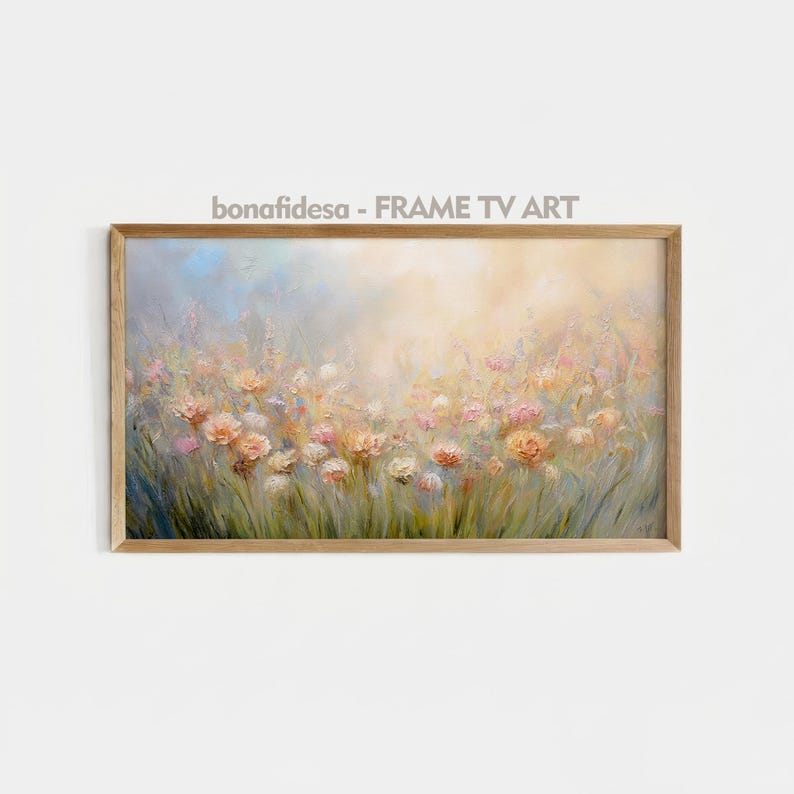FRAME TV Art Summer Wildflowers, Samsung Frame Tv Art Field of Flowers ...
