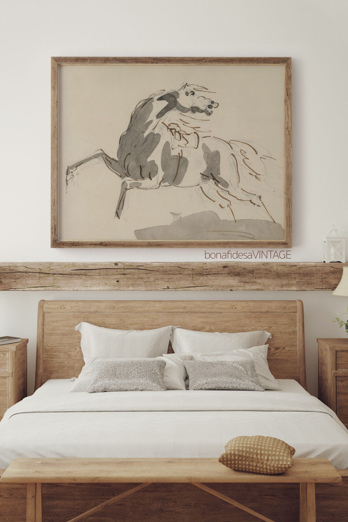 Antique Watercolor Horse Print, Vintage Equestrian Decor, Printable ...