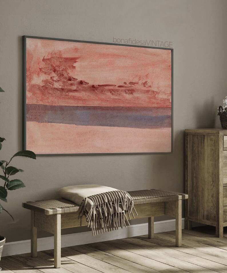 Water Sunset Print, Lake Landscape Art in Watercolor, Forest Lake ...