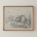 Landscape Charcoal Drawing - Vintage Fine Art Print - Antique ...
