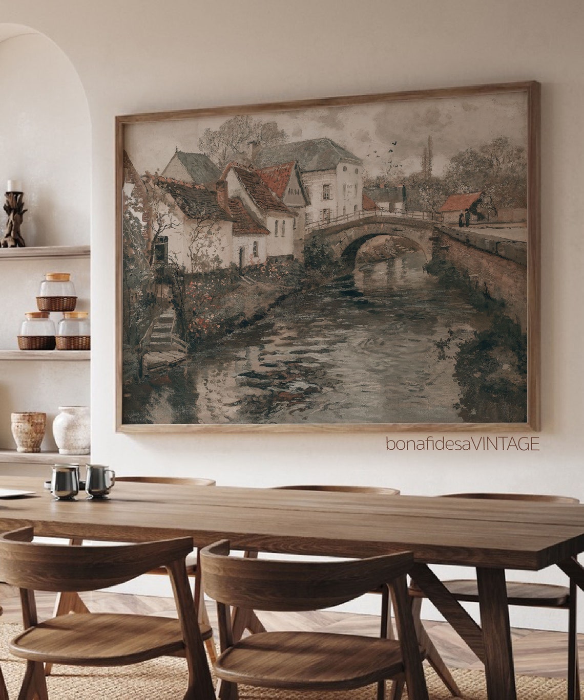 Dark and Moody French Cityscape Painting, Vintage Moody Paris Cityscape ...
