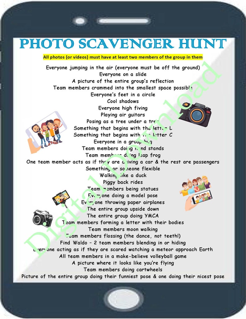 Photo Scavenger Hunt - Etsy