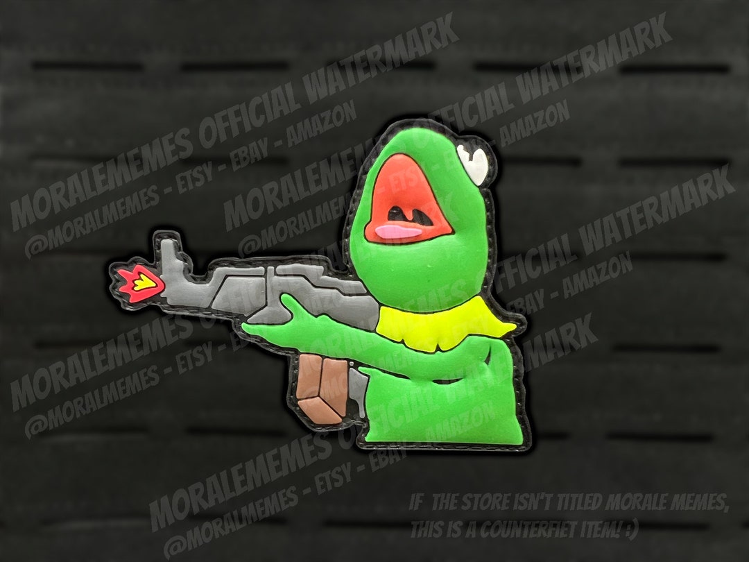 Blasting Frog Meme Funny PVC Morale Patch - Etsy