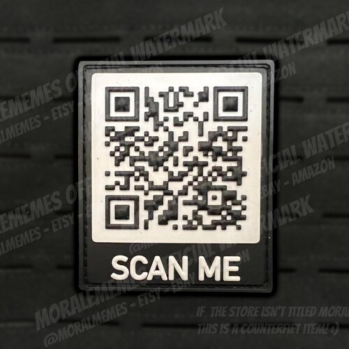 Rick Roll QR Code Meme Funny PVC Morale Patch - Etsy