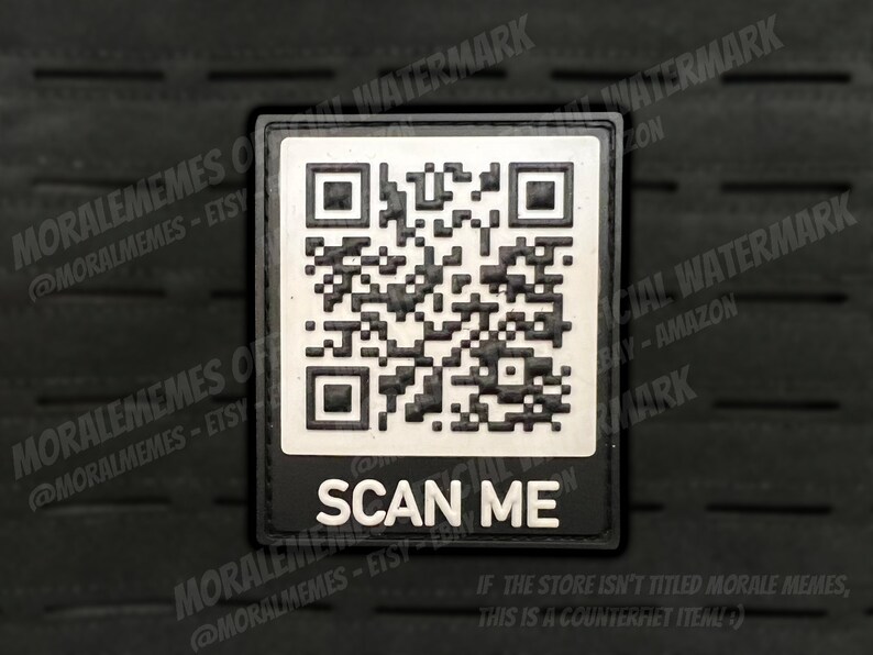 Rick Roll QR Code Meme Funny PVC Morale Patch - Etsy