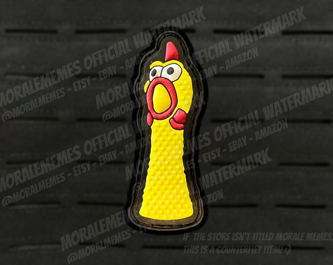 Screaming Chicken Meme Funny PVC Morale Patch - Etsy