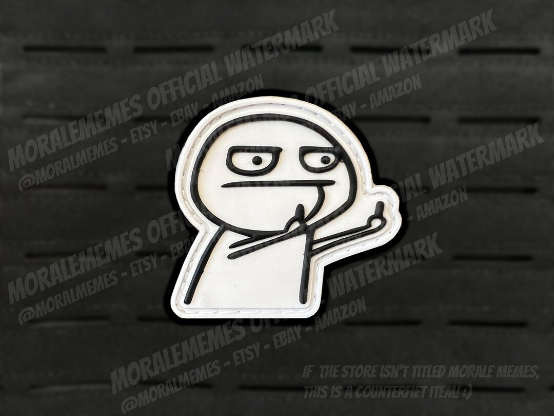 Middle Finger Man Meme Funny PVC Morale Patch - Etsy