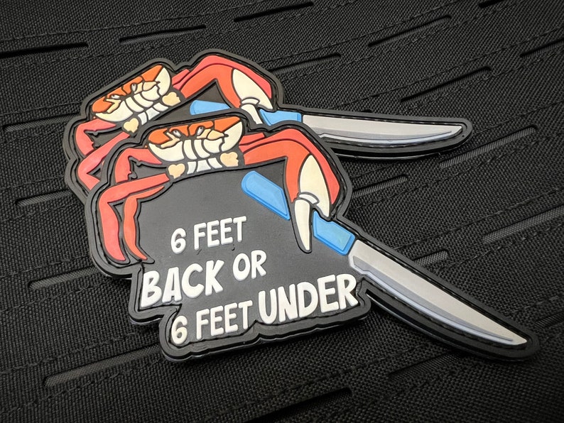 Crab With Knife Meme Funny PVC Morale Patch - Etsy