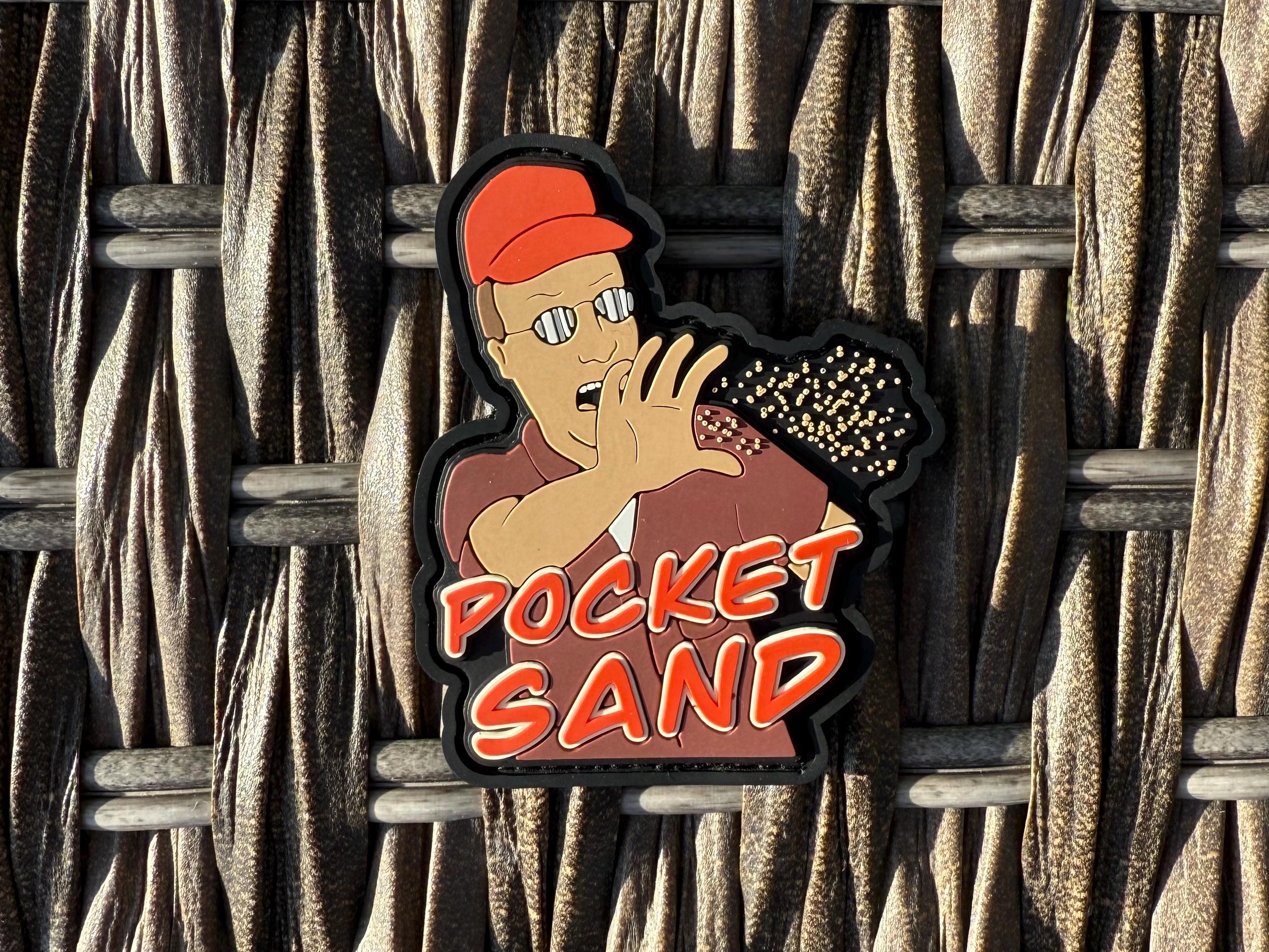 Pocket Sand Meme Funny 3D Rubber PVC Morale Patch for Bags, Hats ...