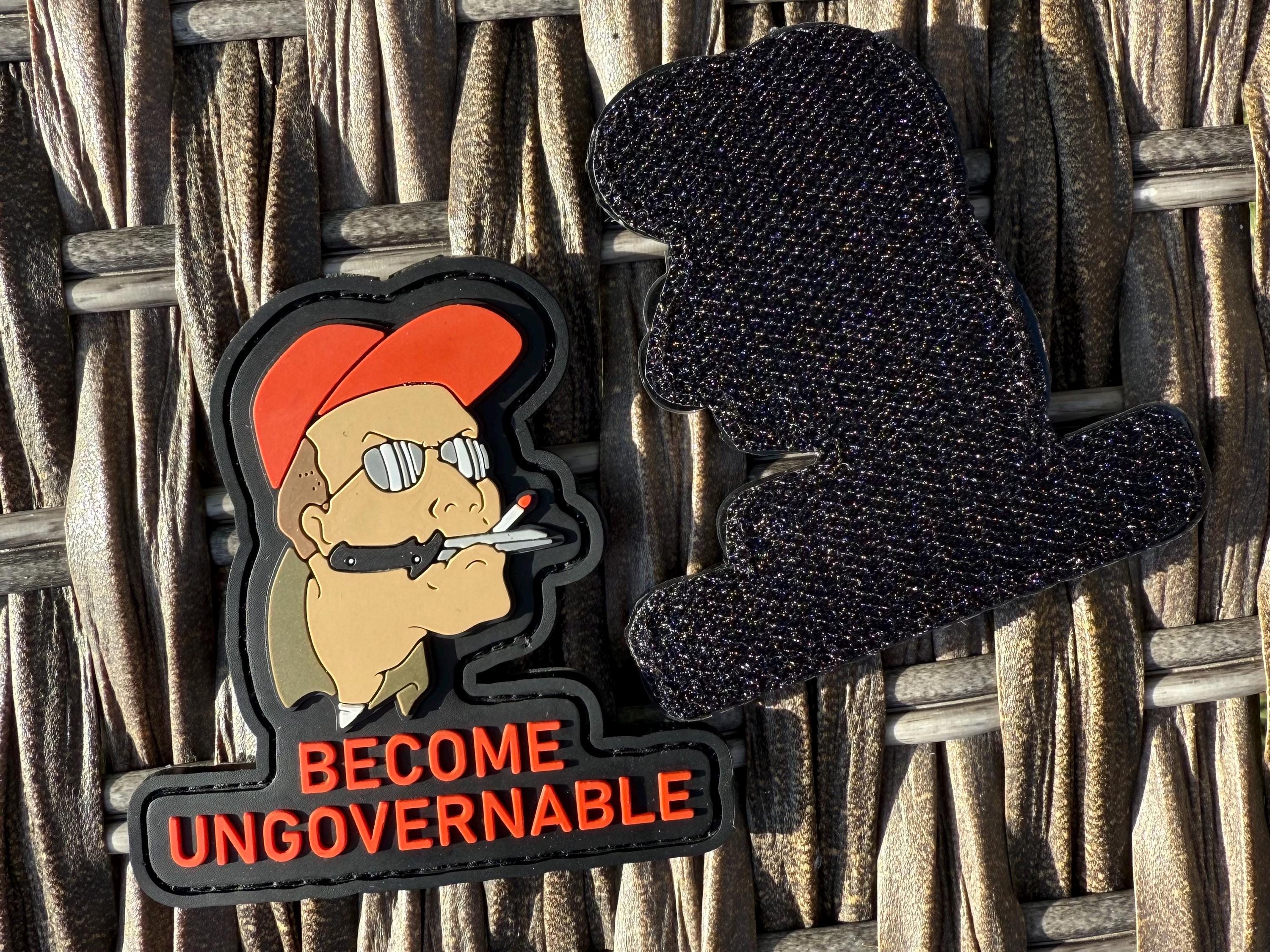 Become Ungovernable Meme Funny 3D Rubber PVC Morale Patch for Bags ...