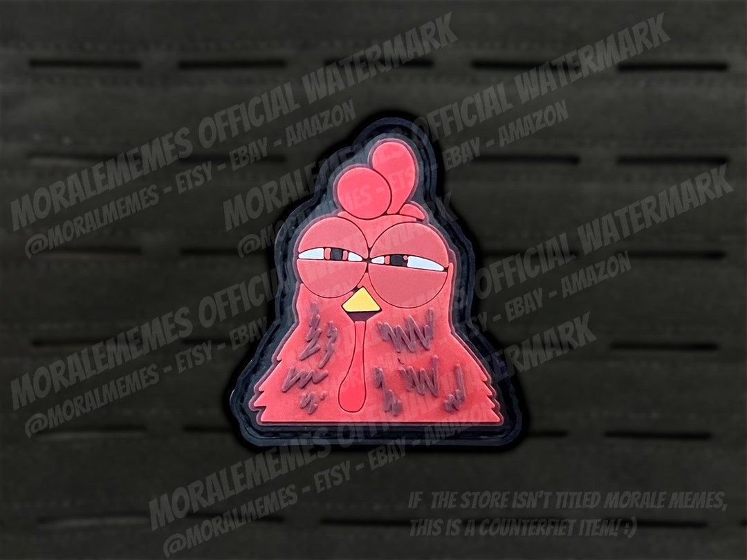 Suspicious Chicken Meme Funny PVC Morale Patch - Etsy