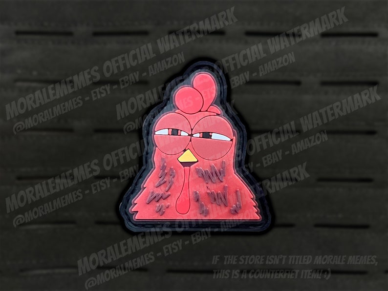 Suspicious Chicken Meme Funny PVC Morale Patch - Etsy