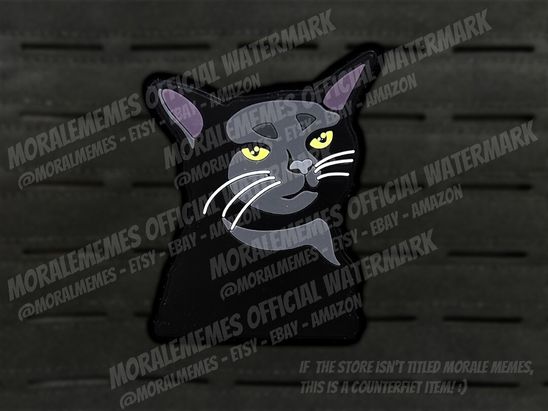 Zoned Out Cat Meme Funny PVC Morale Patch - Etsy