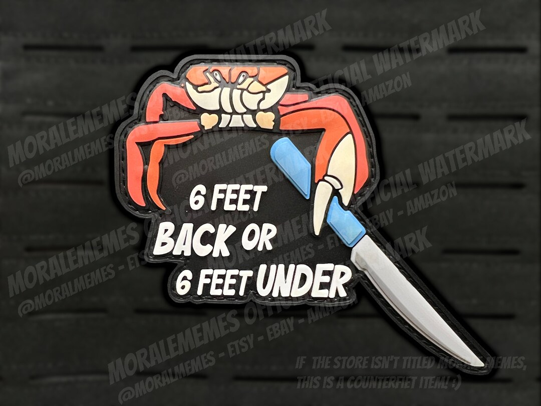 Crab With Knife Meme Funny PVC Morale Patch - Etsy