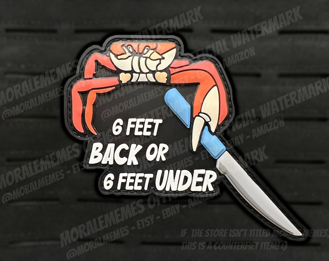Crab With Knife Meme Funny PVC Morale Patch - Etsy