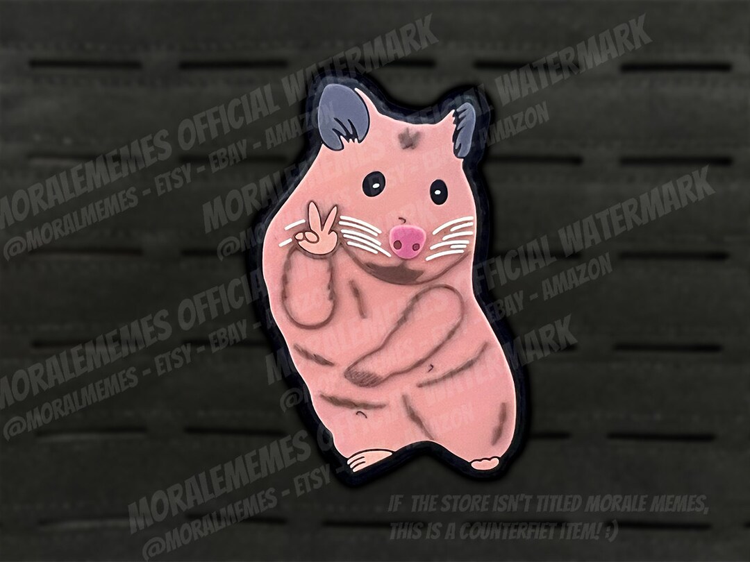 Peace Hamster Meme Funny PVC Morale Patch - Etsy