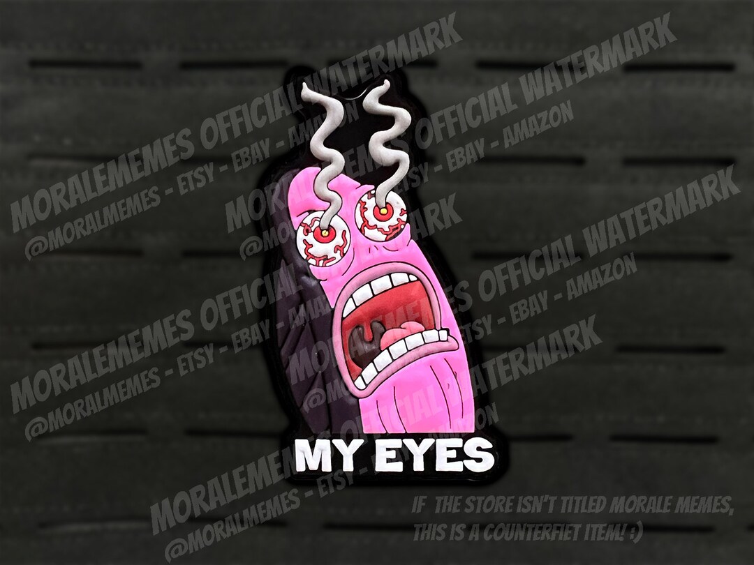 My Eyes Fish Meme Funny PVC Morale Patch - Etsy